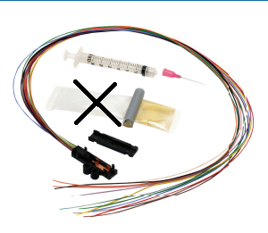 Corning Buffer Tube Fan-Out Kit - 6 Fibers, 25" Tubing Kit without epo ...