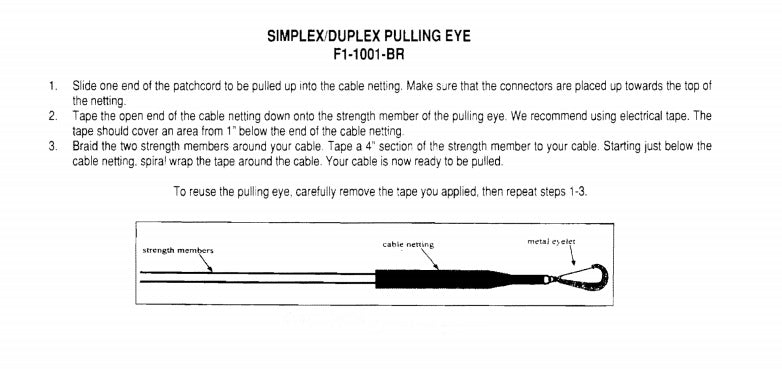 Pulling Eye Kit with Rotating Clip For Simplex & Duplex Fiber Cables ...