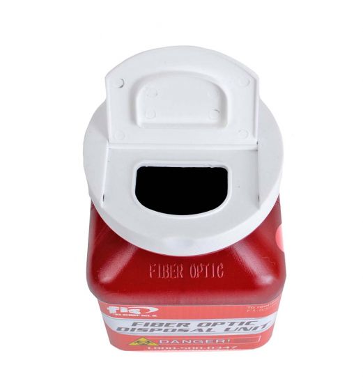 Fiber Optic Disposal Unit With Warning Label for Discarding Cut Fiber ...